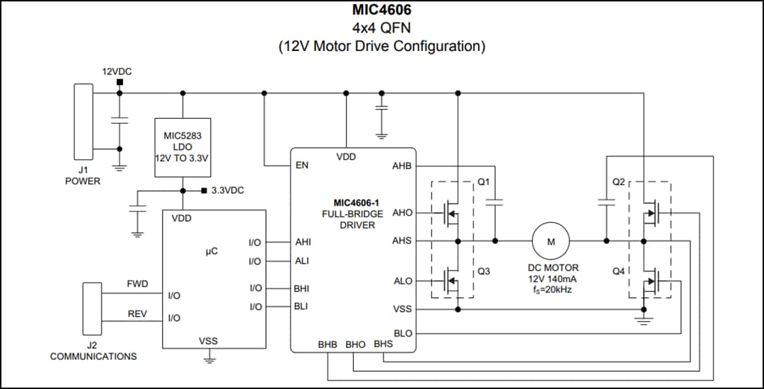 MIC4606 85V Full Bridge MOSFET Driver - Microchip Technology | Mouser
