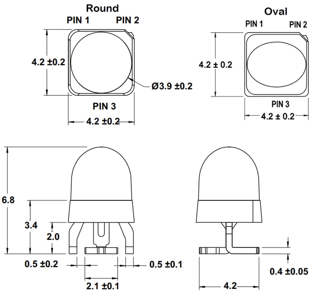 High-Brightness SMT Round & Oval LED Lamps - Broadcom | Mouser