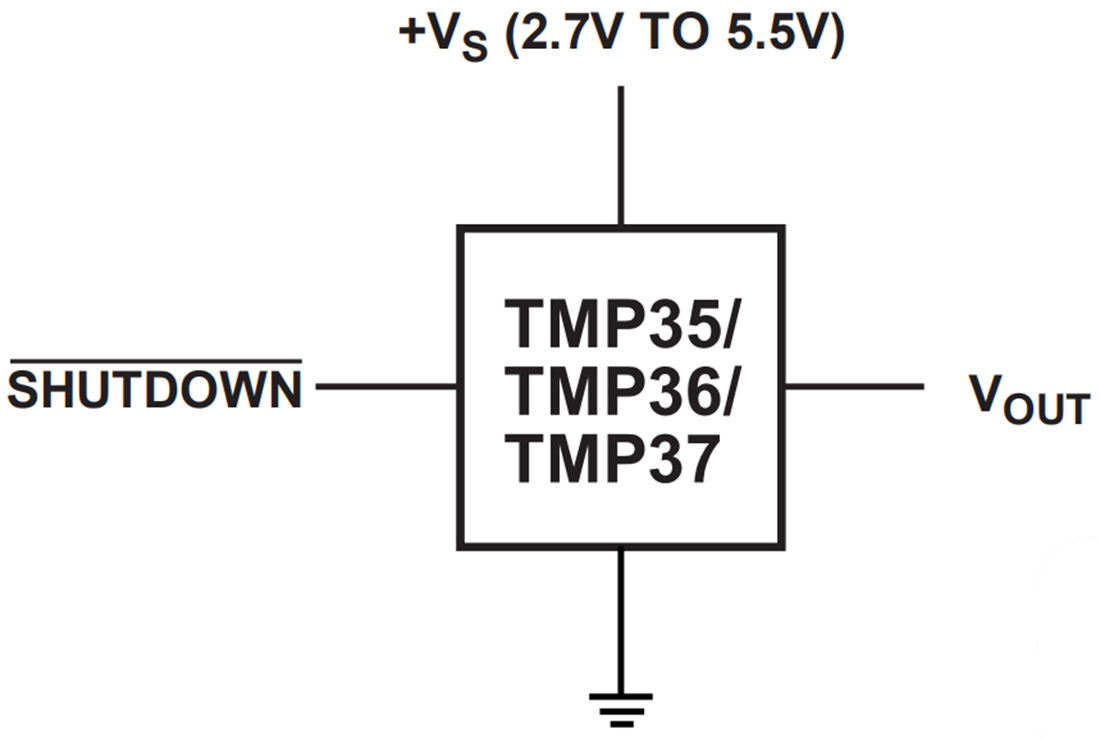 TMP35/36/37 Low Voltage Temperature Sensors - ADI | Mouser
