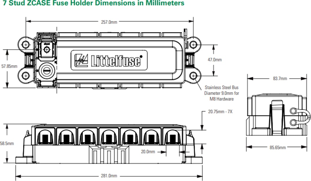 ZCASE® FHZ Fuse Holders - Littelfuse | Mouser
