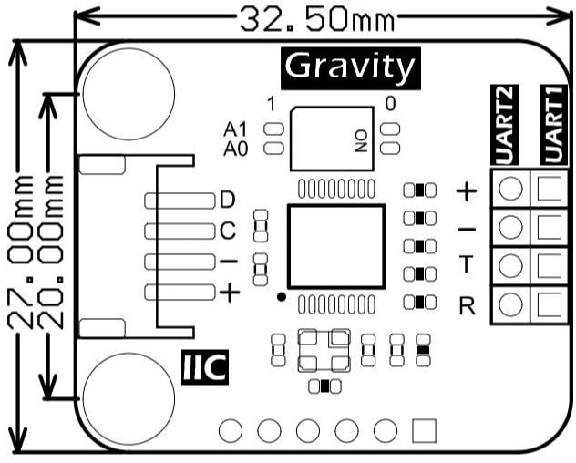 Gravity DFR0627 I2C to Dual UART Module - DFRobot | Mouser