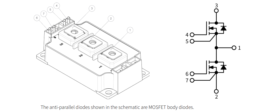 CAB530M12BM3 Silicon Carbide Half-Bridge Module - Wolfspeed | Mouser