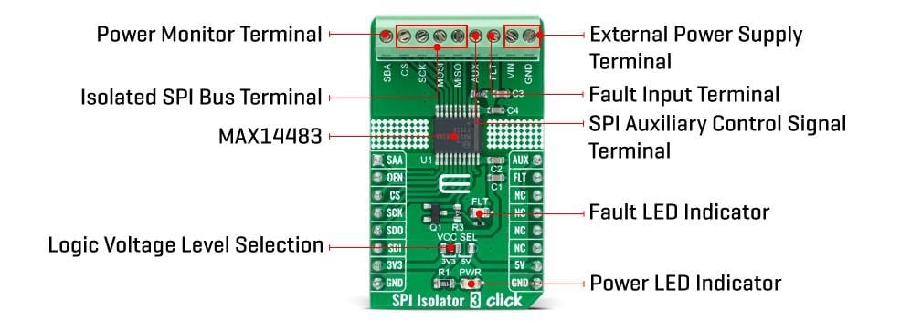 SPI Isolator 3 Click - Mikroe | Mouser