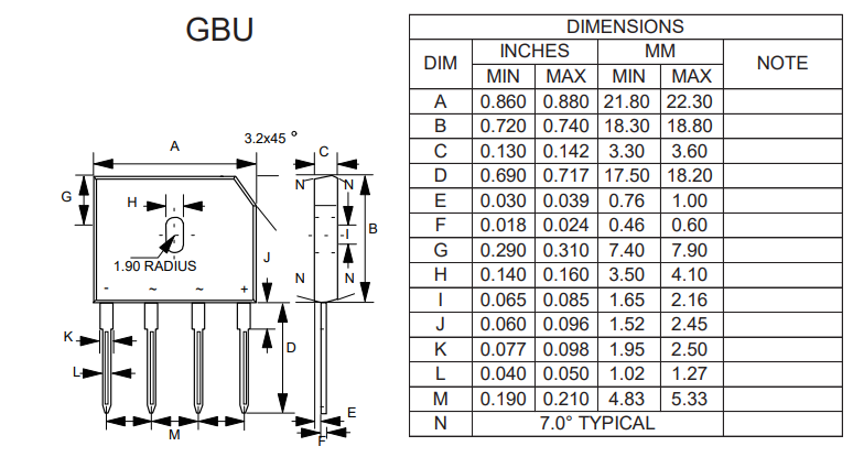 600V & 800V Planar Low Vf Bridge Rectifiers - MCC | Mouser