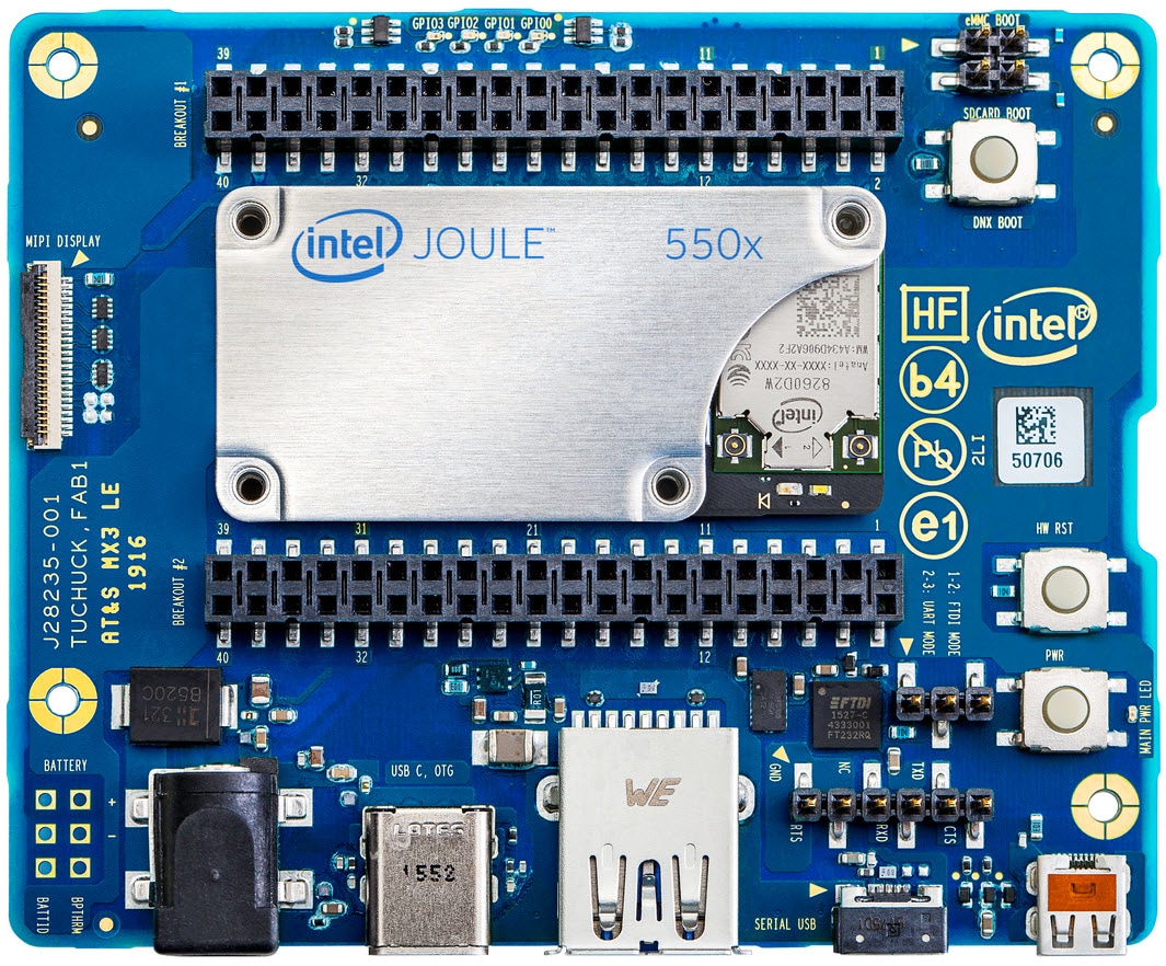 Joule 550x Developer Kit with Expansion Board - Intel | Mouser - INACTIVE