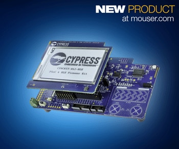 Cypress PSoC 6 BLE Pioneer Kit, Now at Mouser, Brings Low-Power, Flexible MCU to IoT Designs México